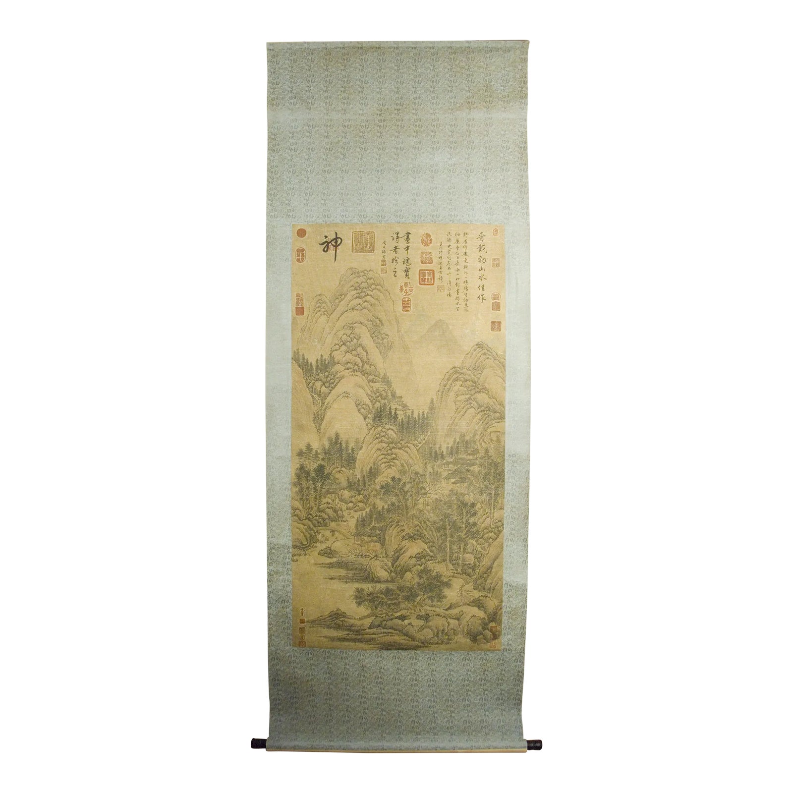 Early 20th Century Chinese Landscape Scroll | Chairish