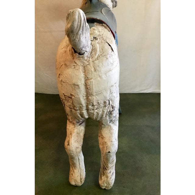 19th Century French Carved Juvenile Carousel Rabbit | Chairish