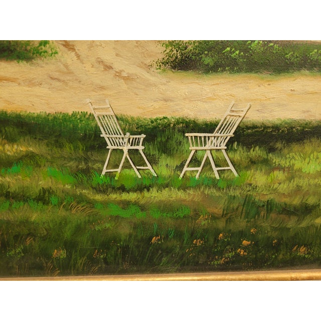 Folk Art Primitive Style Painting of a House With an Open Garage by ...