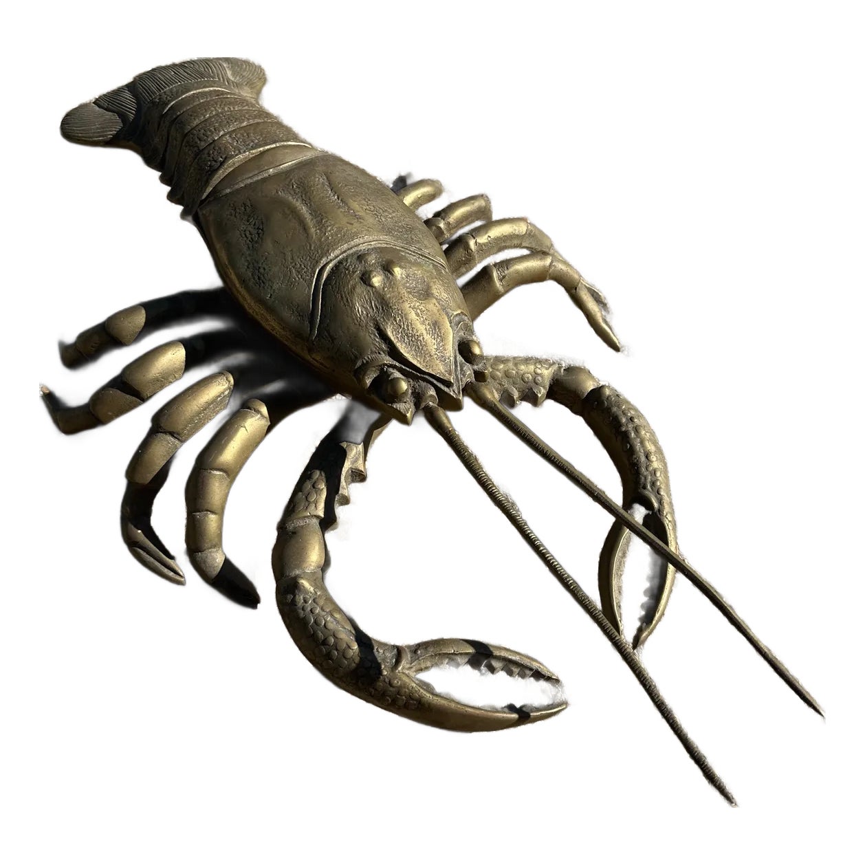 Mid Century Oversized Brass Lobster Box With Removable Top | Chairish