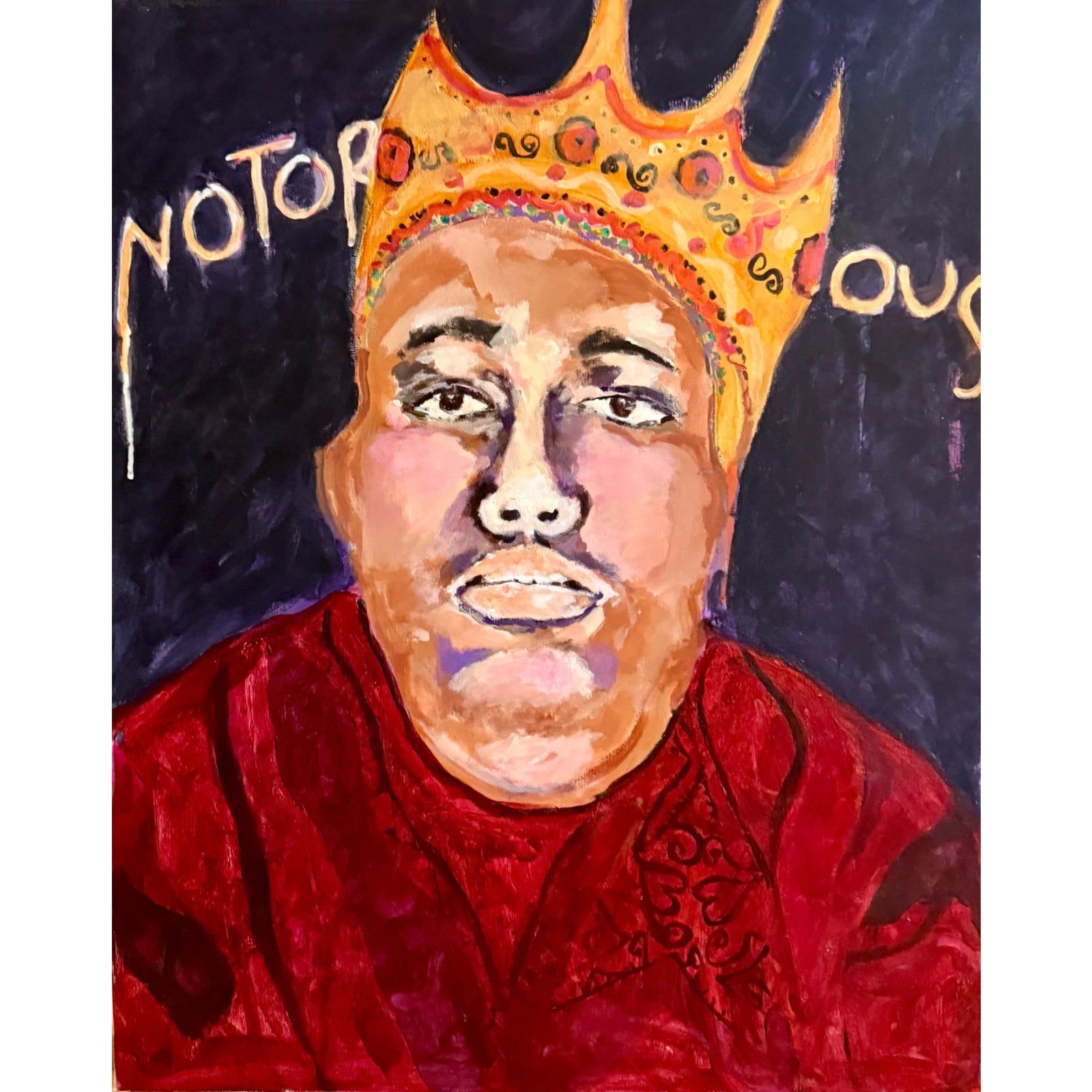 " Notorious" Ie, a Portrait of the Famous Biggie Smalls ...Acrylic on ...