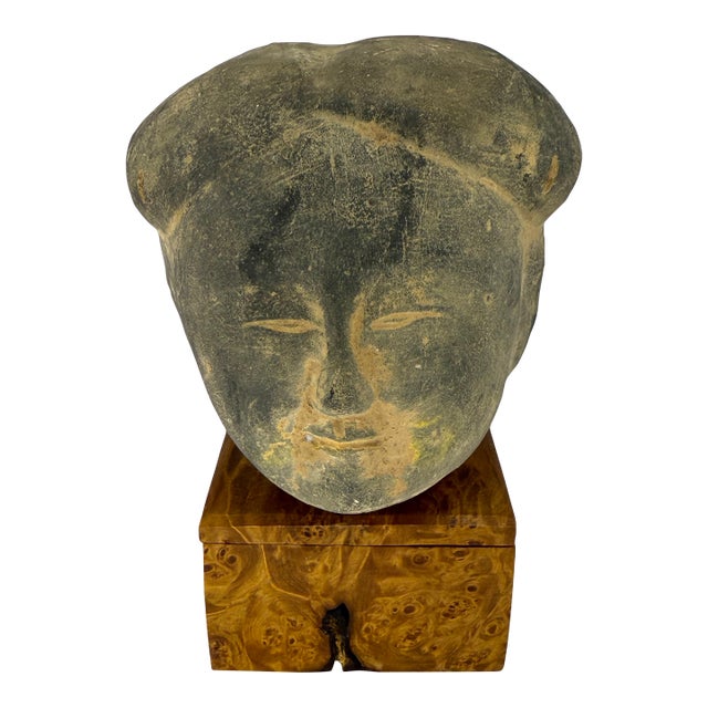 Asian Ceramic Bust of a Female | Chairish
