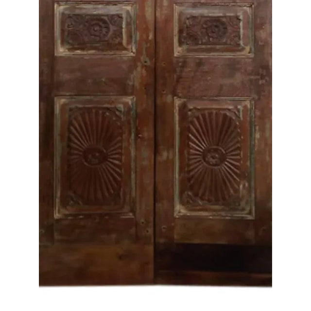 Pair of Country Carved Sliding Barn Doors, Interior | Chairish