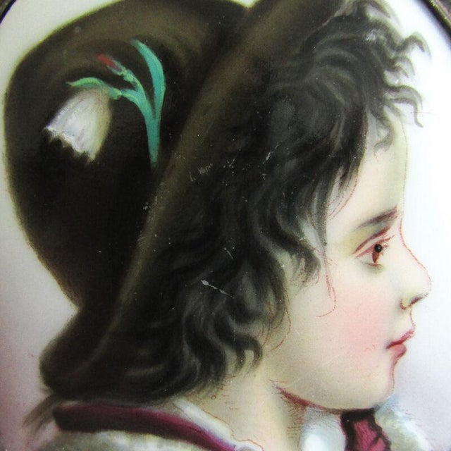 Antique Continental Hand Painted "Tyrolean Boy" Porcelain Portrait ...
