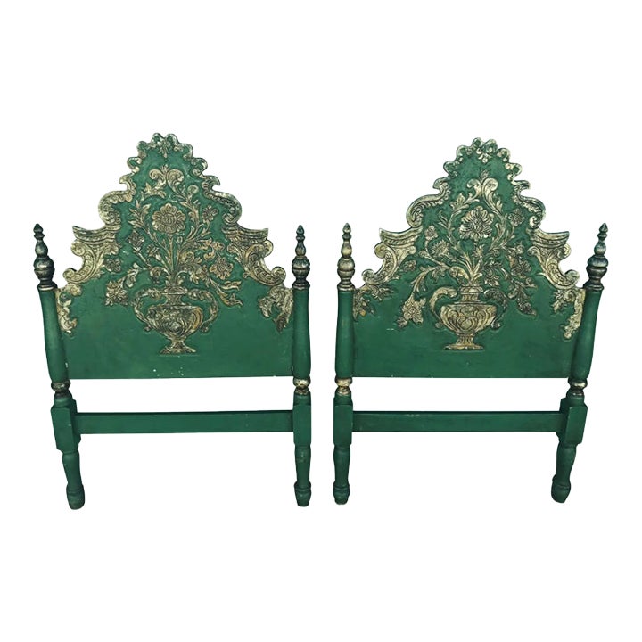 1930s Hand Crafted Italian Filigree Twin Headboards - A Pair | Chairish