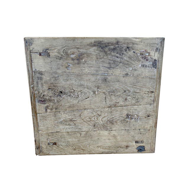 Rustic Bleached Wood Side Table or Coffee Table | Chairish