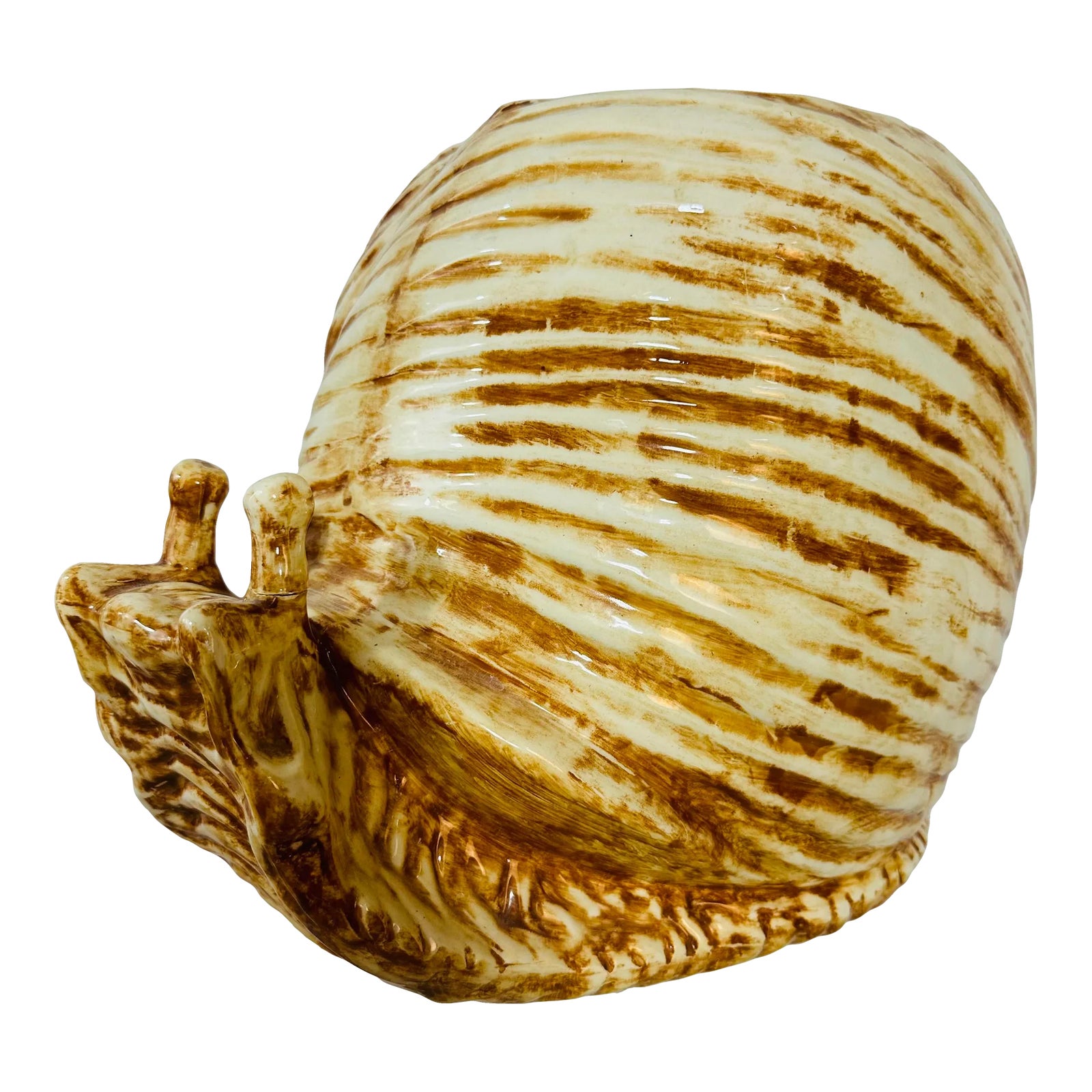 Large Vintage Snail Planter | Chairish