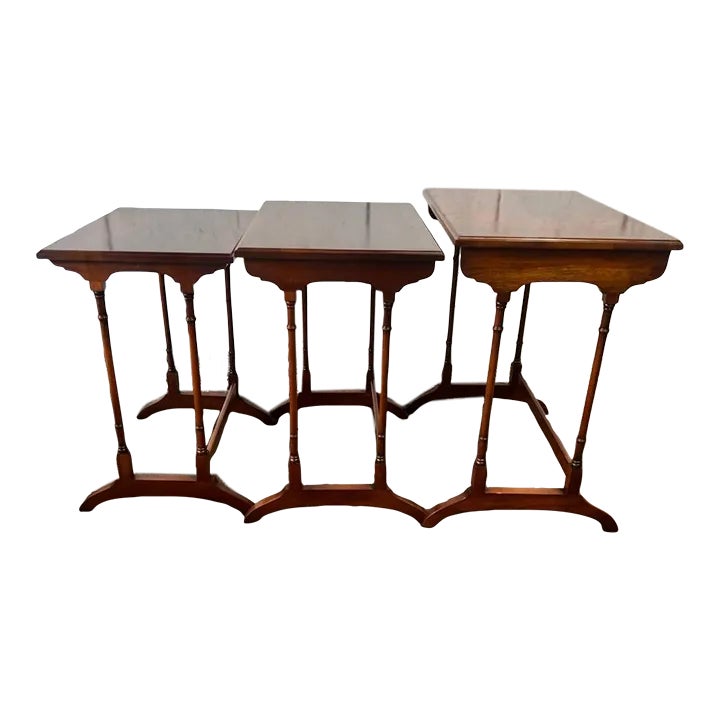 Vintage Statton Old Town Regency Style Nesting Tables - Set of 3 | Chairish
