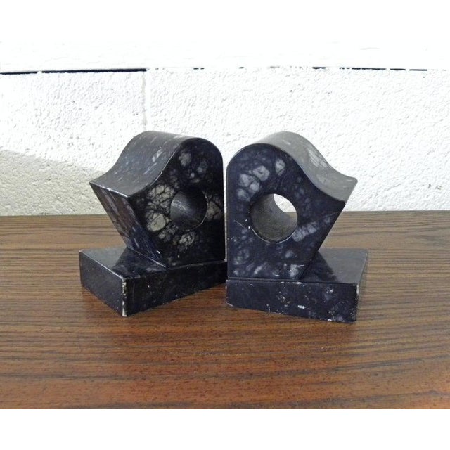 Vintage Contemporary Agate Marble Bookends - Set of 2 | Chairish