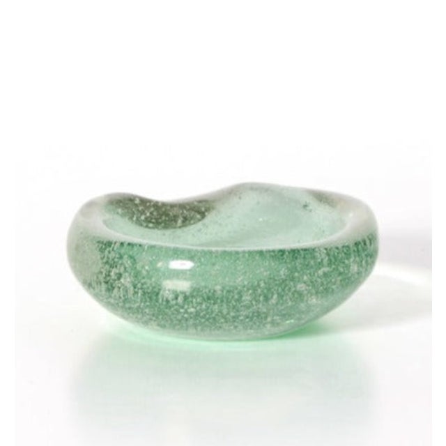 1960s Carlo Scarpa, Venini Dish Light Green Bubble Dish | Chairish