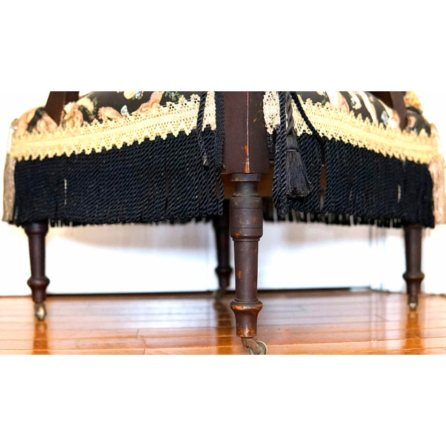 19th Century Upholstered Walnut Chit Chat Corner Chair With Cherubs ...
