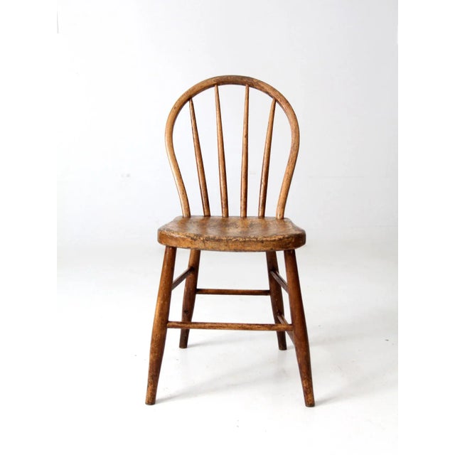 Antique Spindle Back Chair | Chairish