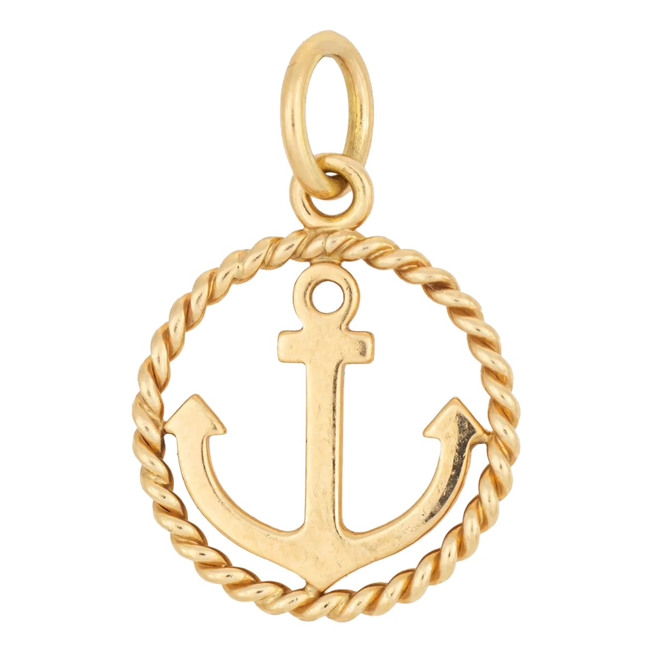 Mid 20th Century Tiffany & Co Anchor Charm 18k Yellow Gold Pendant ...