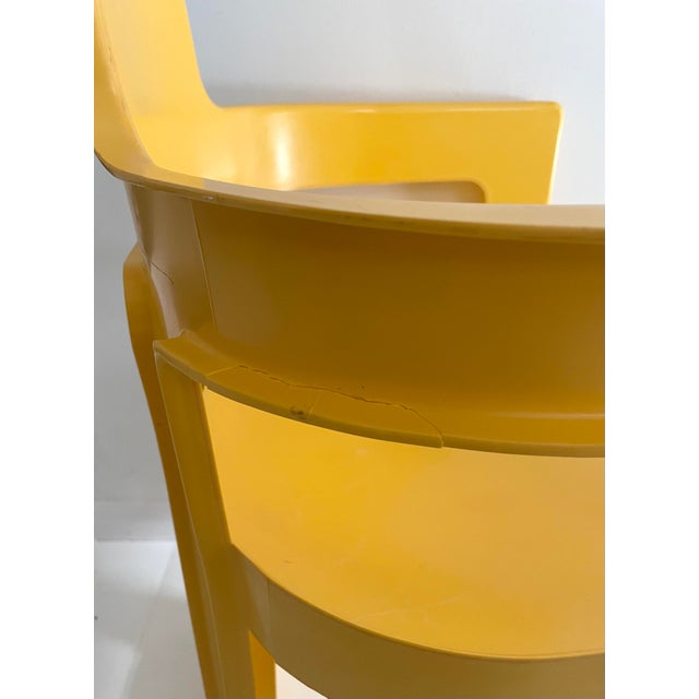 Set of 4 Vintage Yellow Syroco Plastic Chairs | Chairish