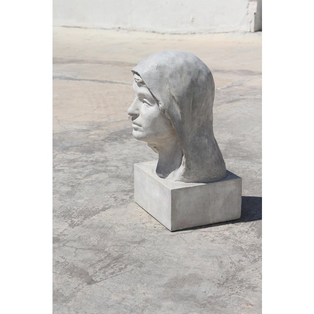 1920s Louis Chalon, French Art Nouveau Plaster Bust of Saint Bernadette ...