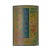 Chinese Distressed Yellow Brown Flower Graphic Rectangular Curved Shape ...