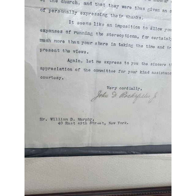 1898 John D. Rockefeller Jr. Autographed New York Letter | Chairish