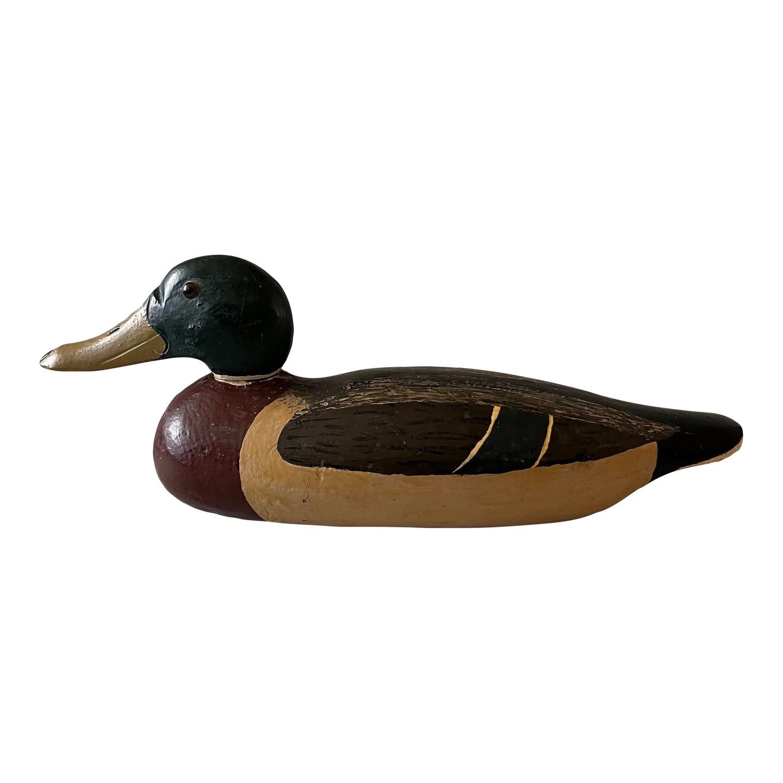 Vintage Wooden Duck Decoy | Chairish