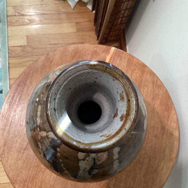 Mid 20th Century Cecil Strawn Brown Abstract Design Studio Pottery ...