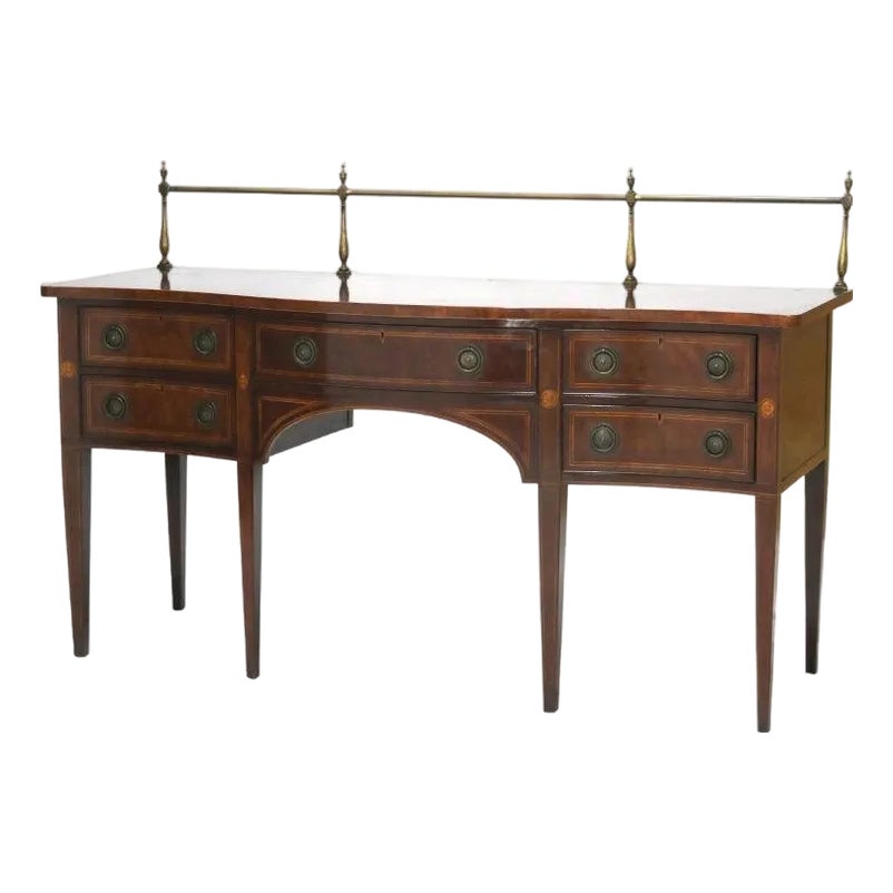 1920s Antique Baker Hepplewhite Style Mahogany Sideboard With Banding ...