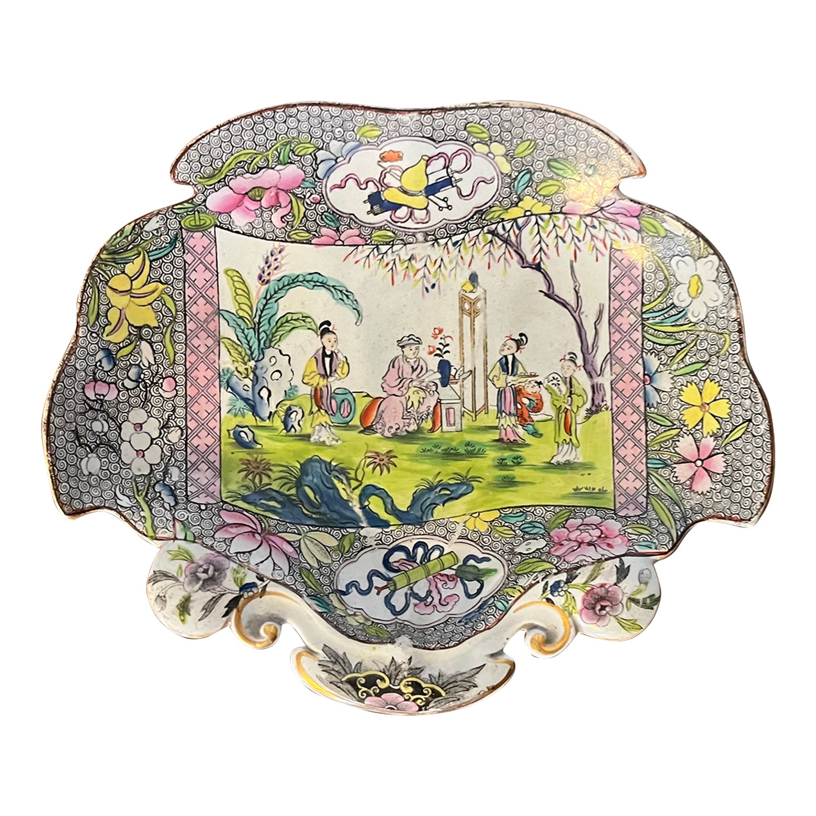 Antique Early 19th C. English Regency Mason's Ironstone China Dessert ...