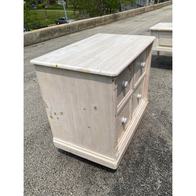 White Washed Pine File Cabinet | Chairish