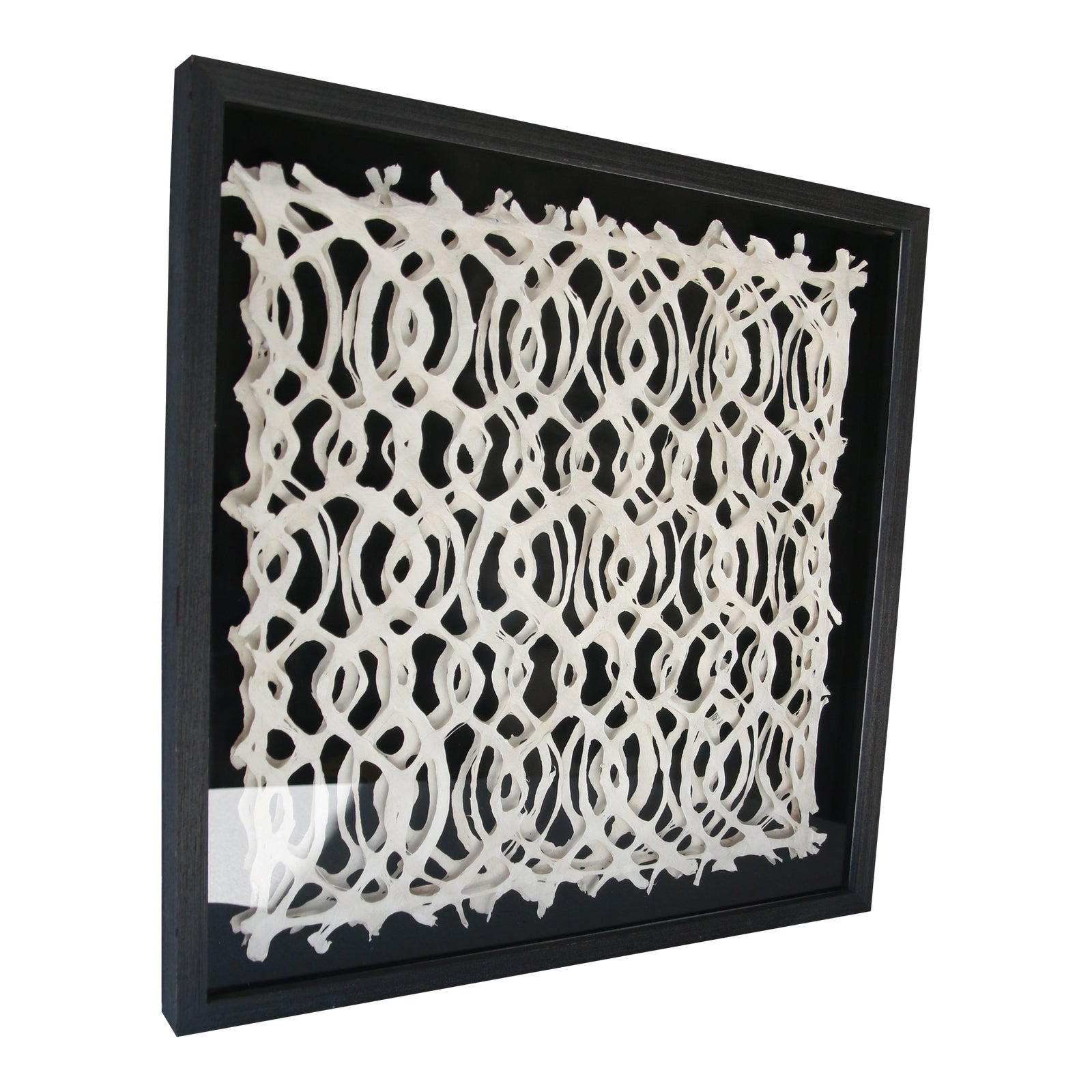 Framed Lattice Paper Mache Wall Art 90420 | Chairish