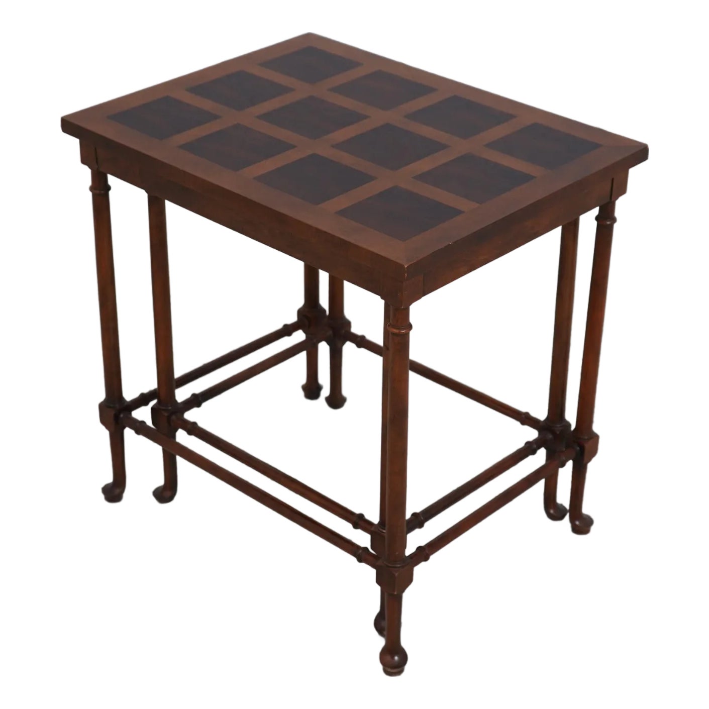 Baker Walnut George III Stacking Nesting Tables | Chairish