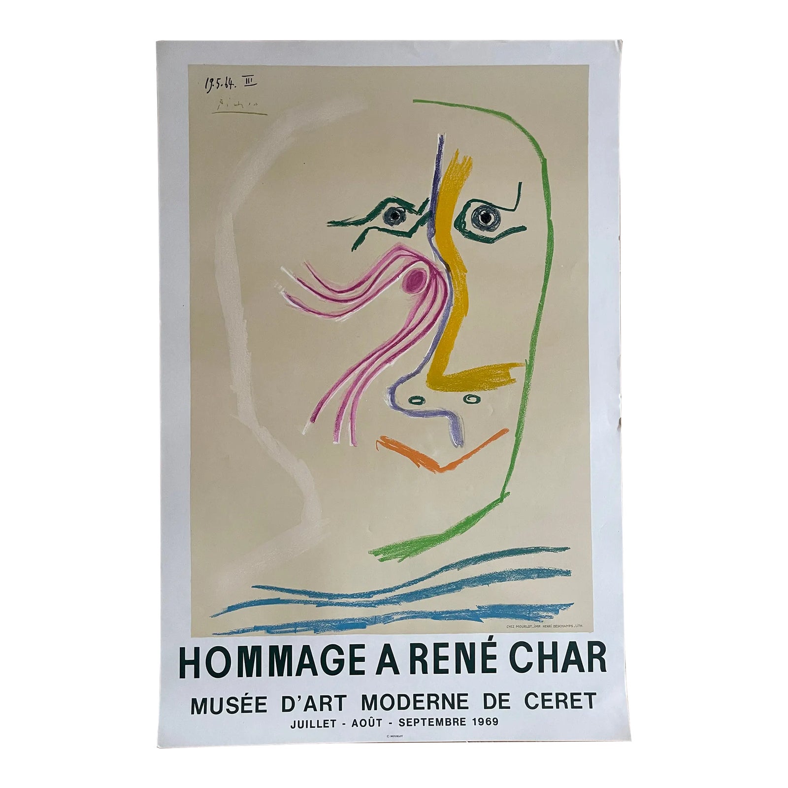 1960s Pablo Picasso, Hommage a René Char, Musee D’Art Moderne De Ceret ...