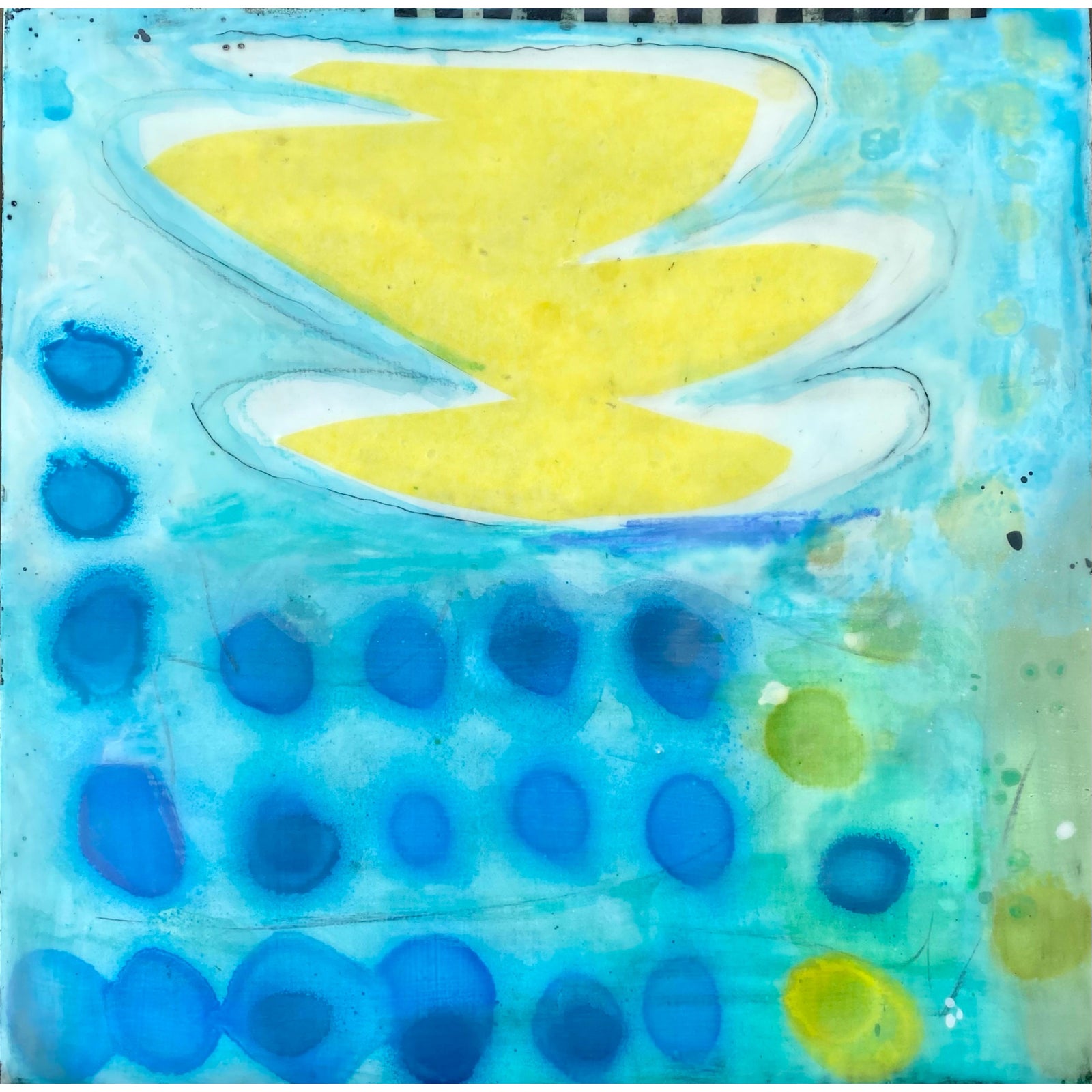 Original Encaustic Mixed Media Painting by Gina Cochran "While Planting ...