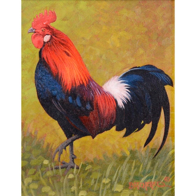 Keith Batcheller "Master of the Hen House #2" Oil Painting on Canvas ...