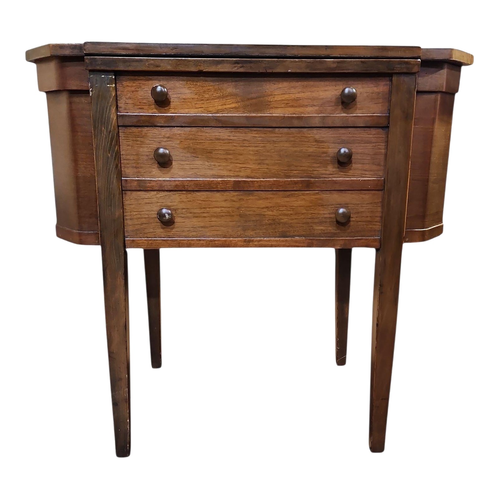 1920s White Rotary Martha Washington Sewing Machine Cabinet | Chairish