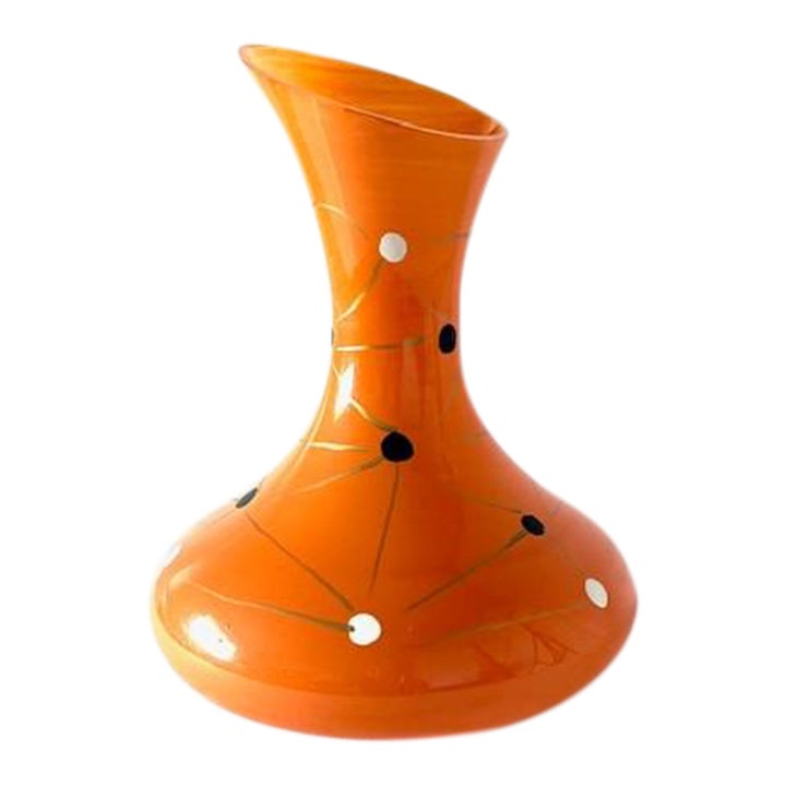 Vintage Mouth Blown Romanian Vase | Chairish