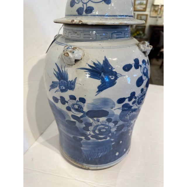 Blue and White Asian Jinger Jar | Chairish