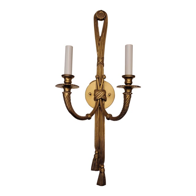 Bronze Rope Design Sconce | Chairish