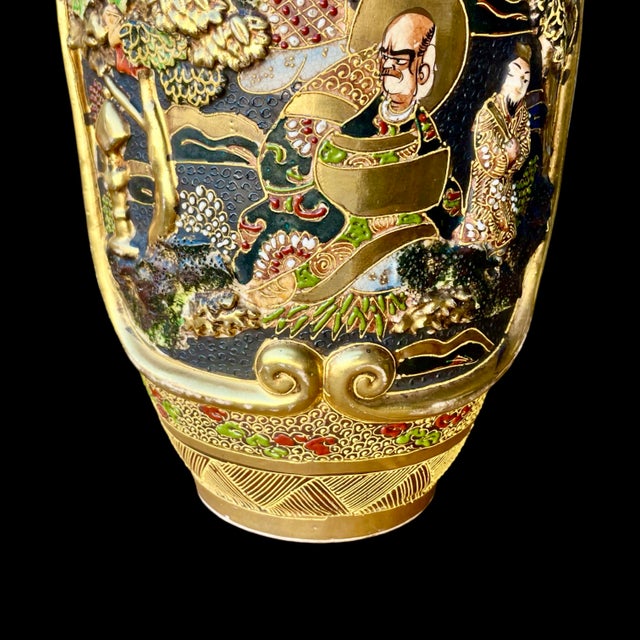 Antique Japanese Meiji Satsuma ‘Kanayama /Kinzan’ Large High-Relief ...