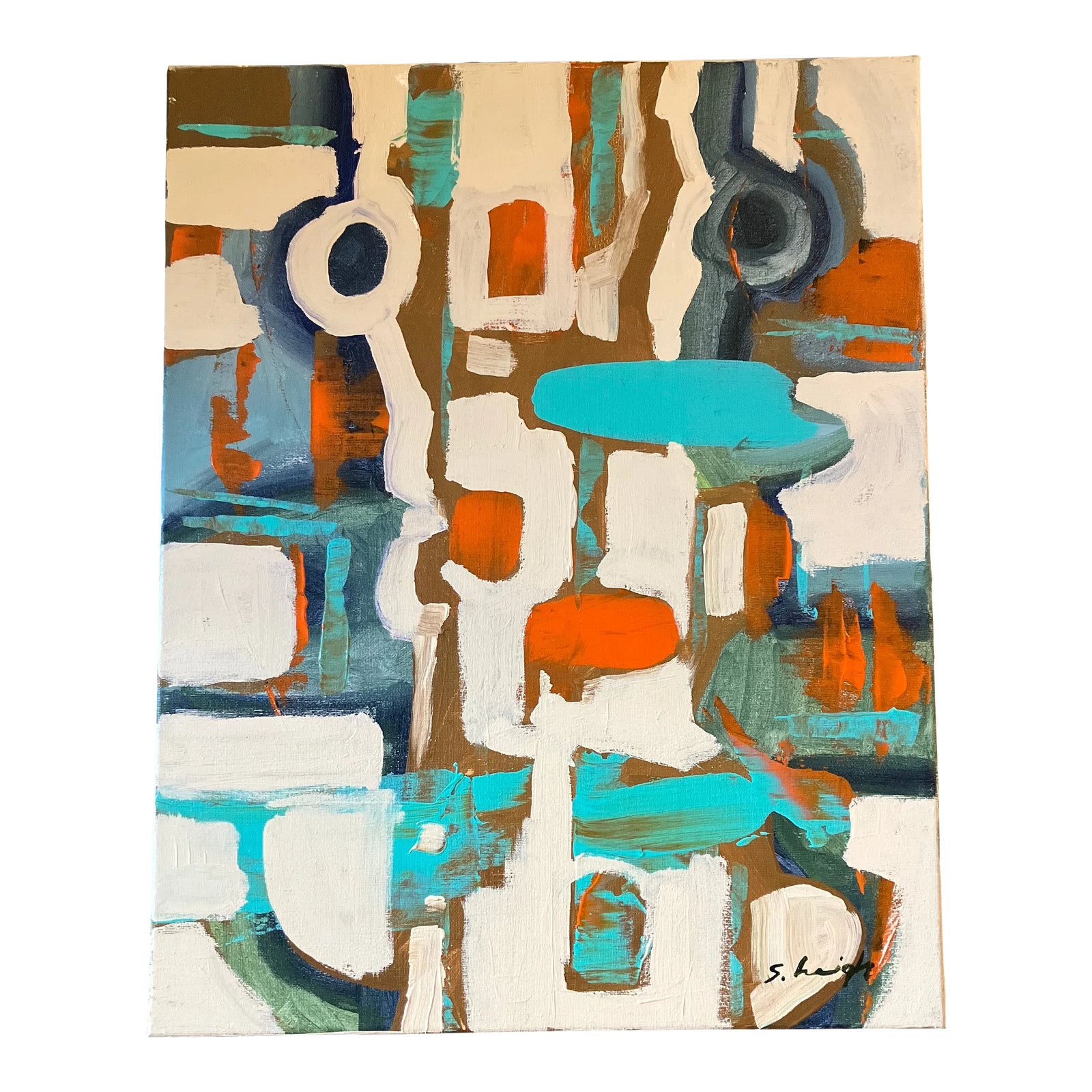 Contemporary Original Stephen Heigh Abstract Painting “Champion” Signed ...