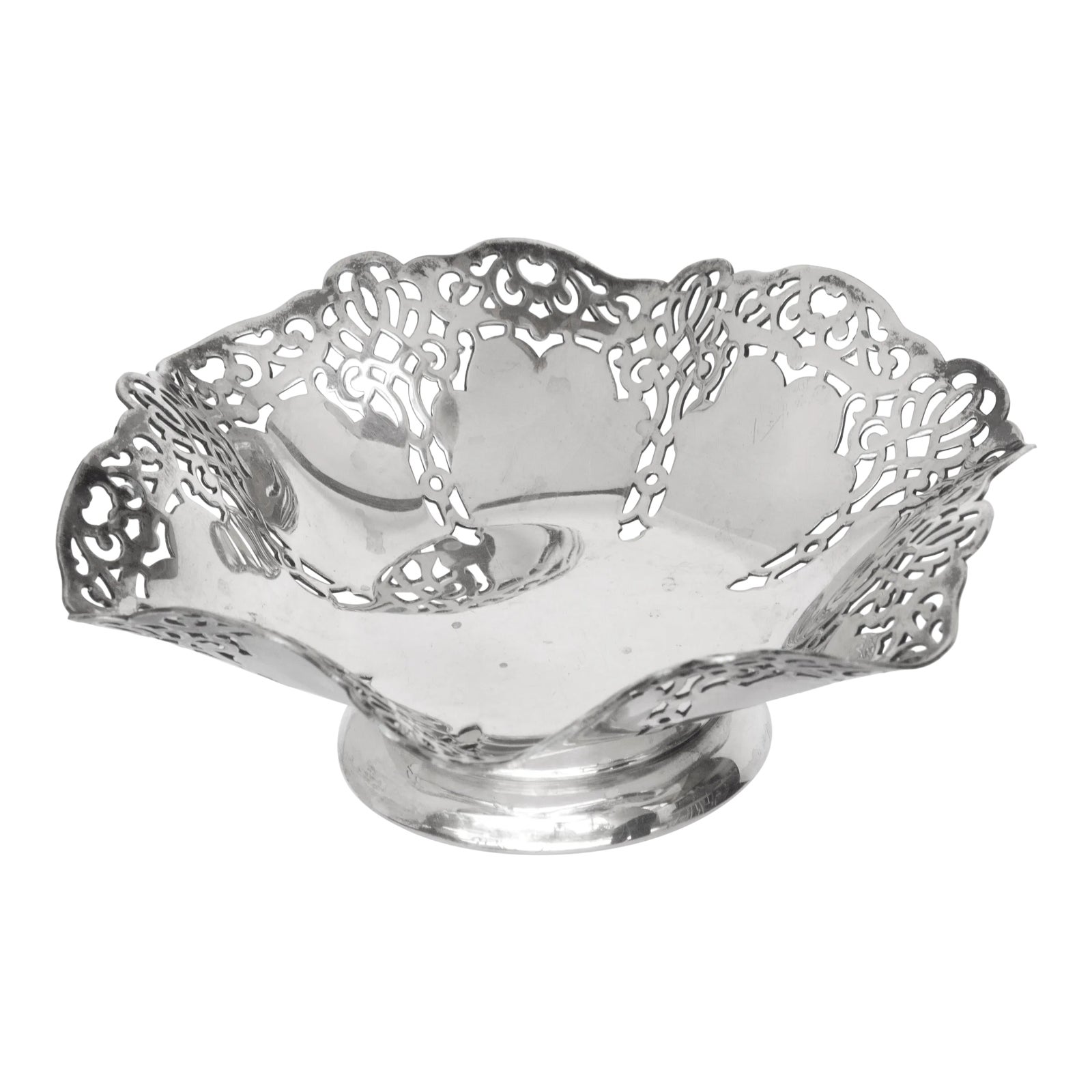 Antique Benedict Silver Co. Lacy Silverplate Dish | Chairish