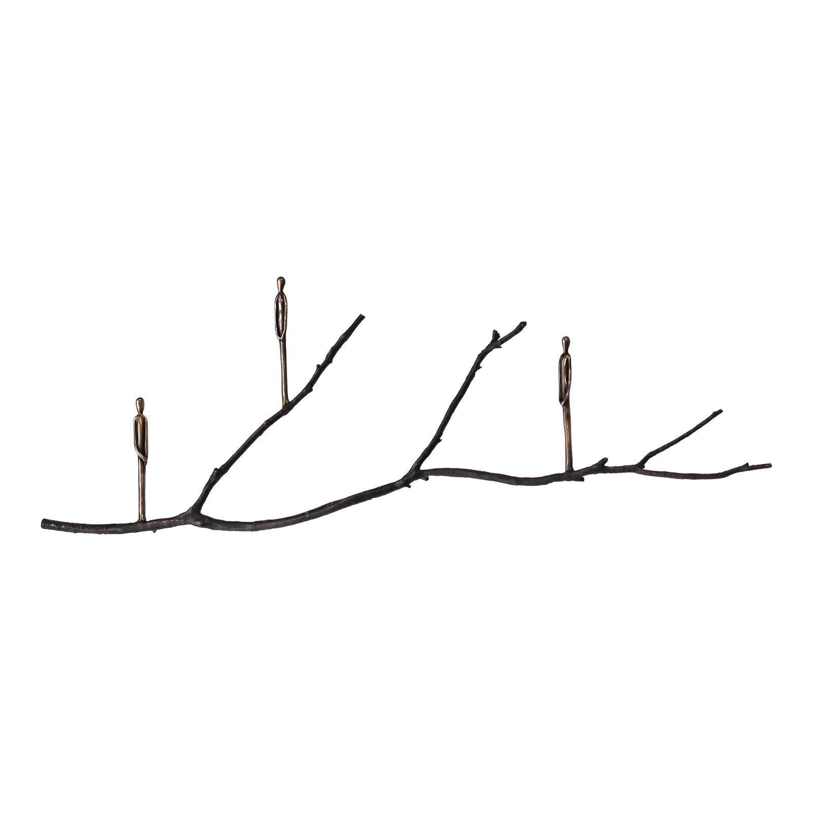 Graft Eh8 - Abstract Figurative Wall Sculpture - Tree Branch and Bronze ...