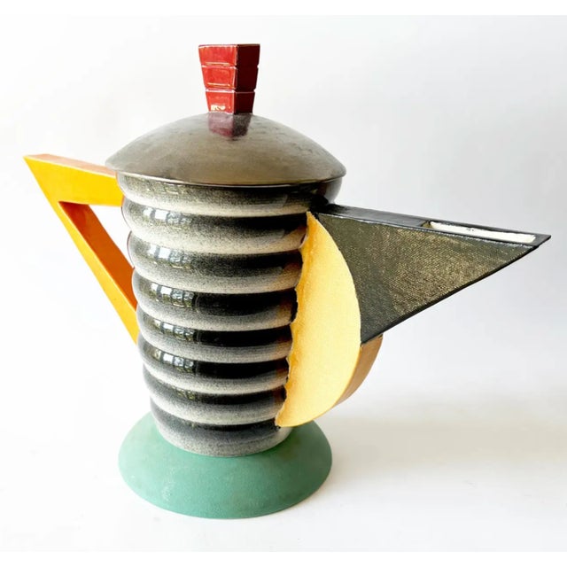 1978 Peter Shire Earthenware Post Modern Memphis Group Teapot | Chairish