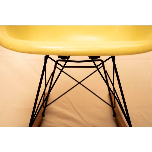 1950s Vintage Mid Century Charles Eames Fiberglass Rocking Chair | Chairish