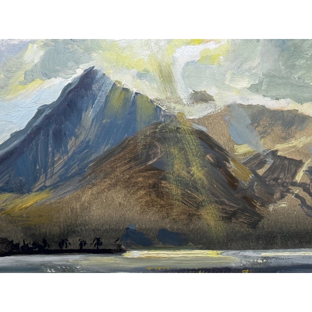1980's Scottish Highlands Oil Painting of Beinn Bhàn Loch Levan by ...