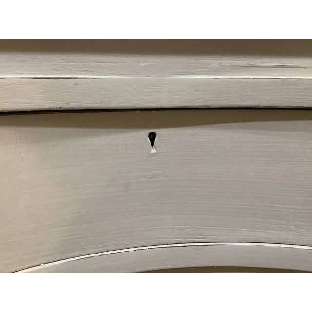 Painted Oyster Off White Vintage Secretary Drop Down 4 Drawers Chest Claw Feet Short Style ...