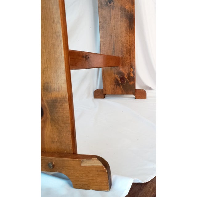 Mid-Century Vintage Solid Wood Quilt Rack Stand | Chairish