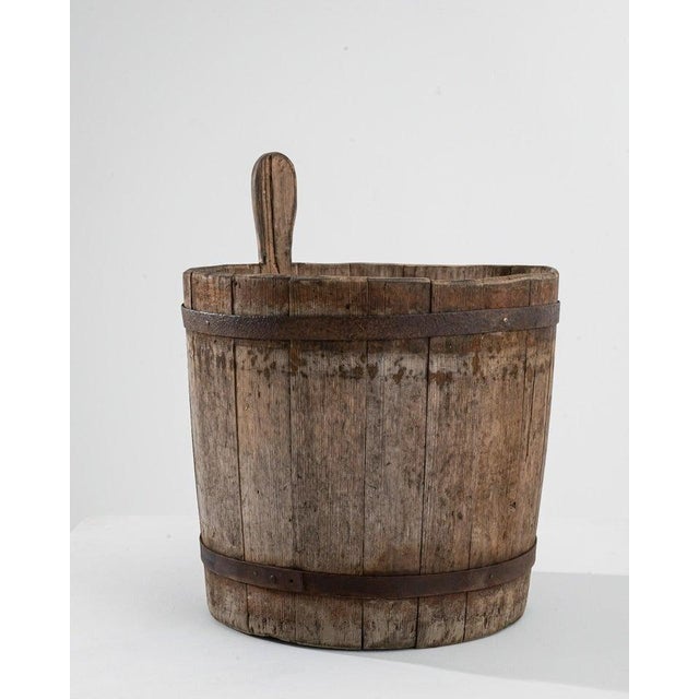 19th Century European Wooden Bucket | Chairish