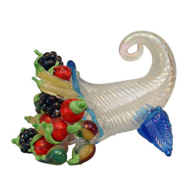 Mid-Century Italian Murano Glass Cornucopia | Chairish
