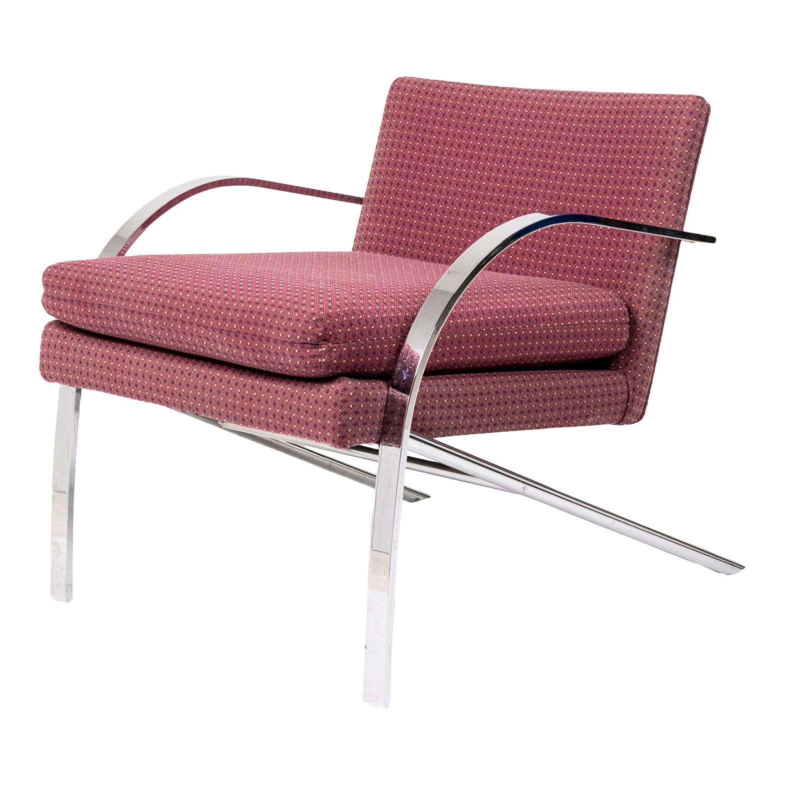 Paul Tuttle American Mid-Century 'Arco' Chrome and Red Patterned ...
