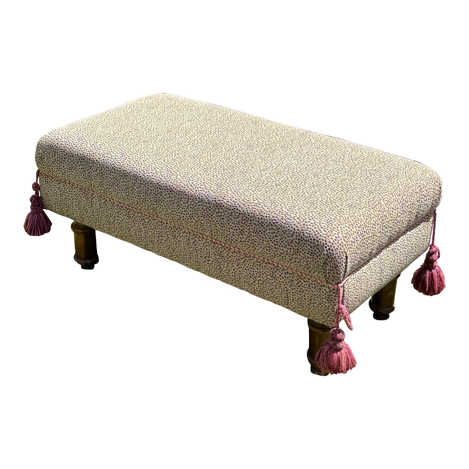 Maison Ottoman With Tassels | Chairish