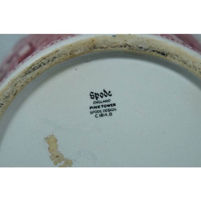 Vintage Spode Chinoiserie Pink Tower Temple Mantel Urn Lidded Ginger ...