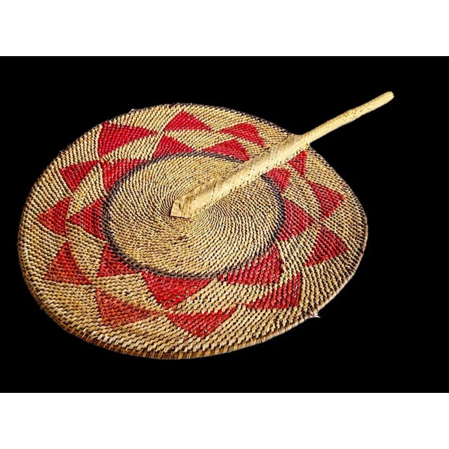 Vintage African Bolga Grass Fan | Chairish